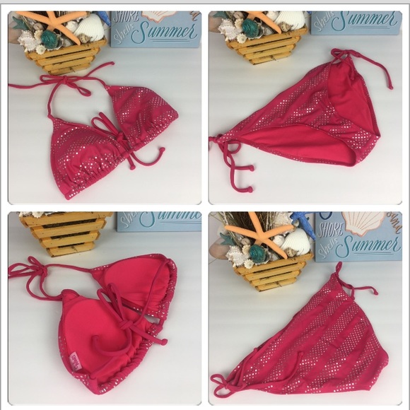 Winki | Swim | Girl Winki Pink String Bikini Swimsuit Set | Poshmark